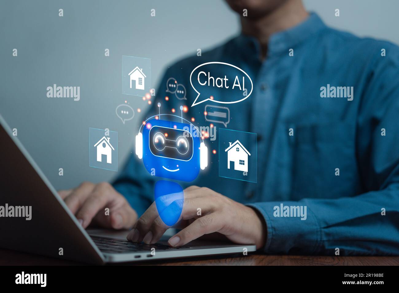 Chatbot conversation Ai Artificial Intelligence technology online. Chat boss AI analysis Find ...