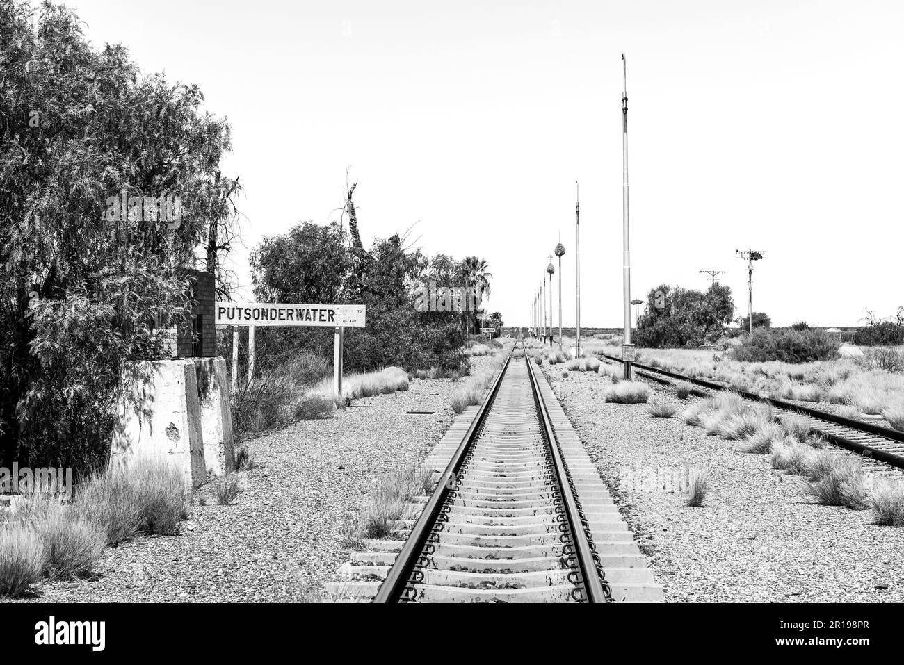 The railway station at Putsonderwater, a ghost town in the Northern ...