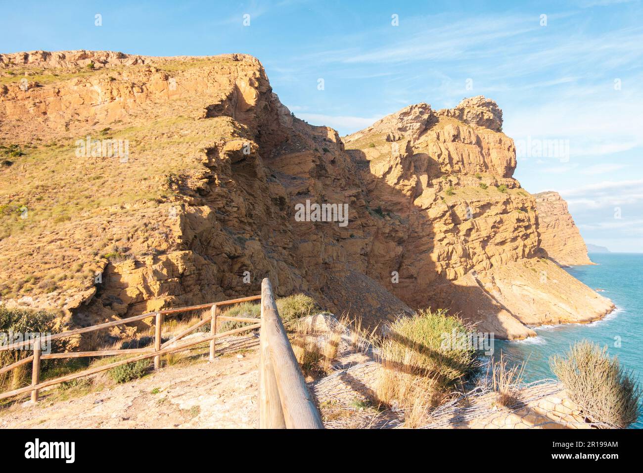 Sierra Helada Nature Park, Benidorm, Spain. Mediterranean sea coast ...