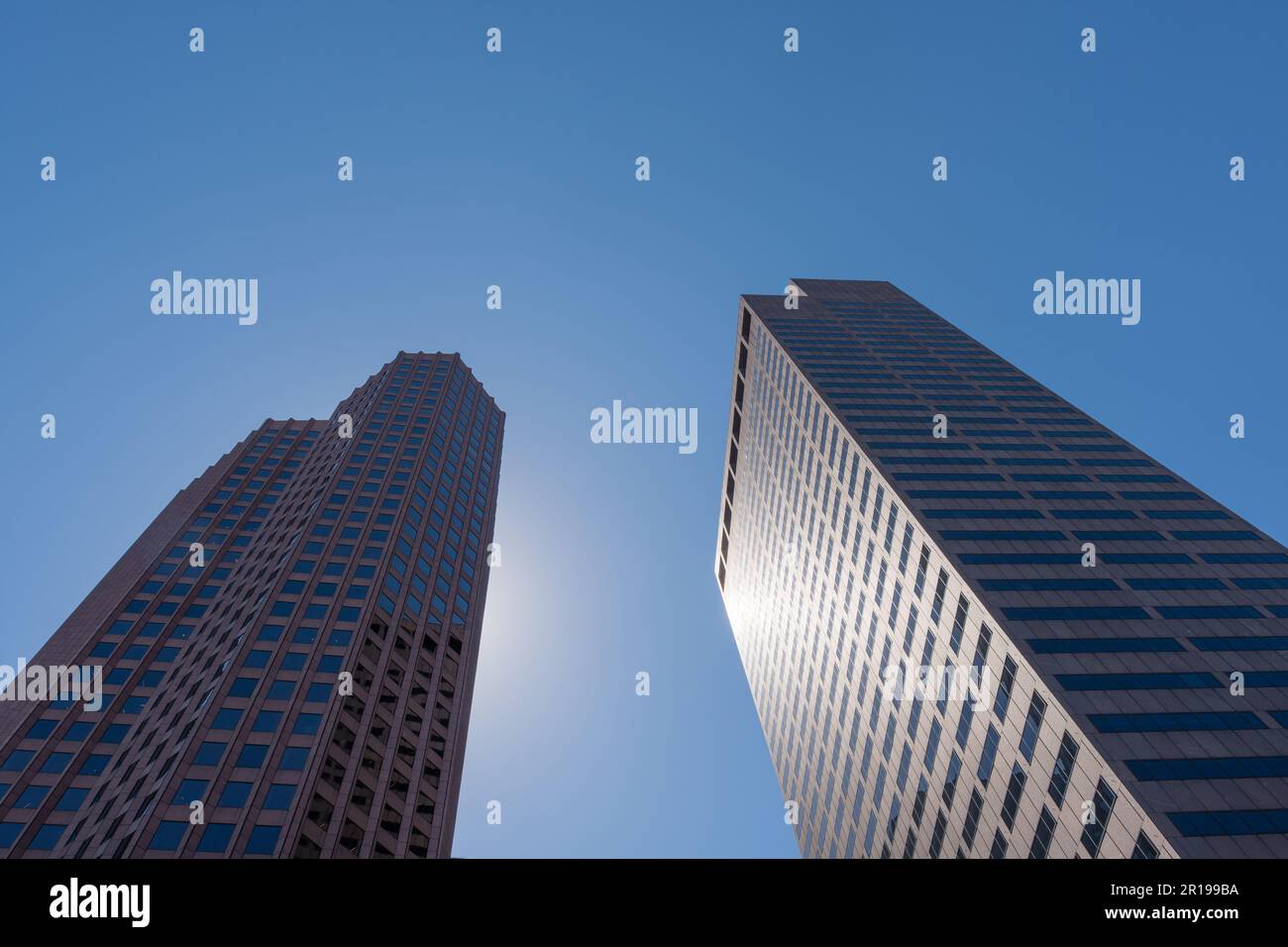 Boston, MA, US-April 10, 2023: View of high rise skyscrapers in ...