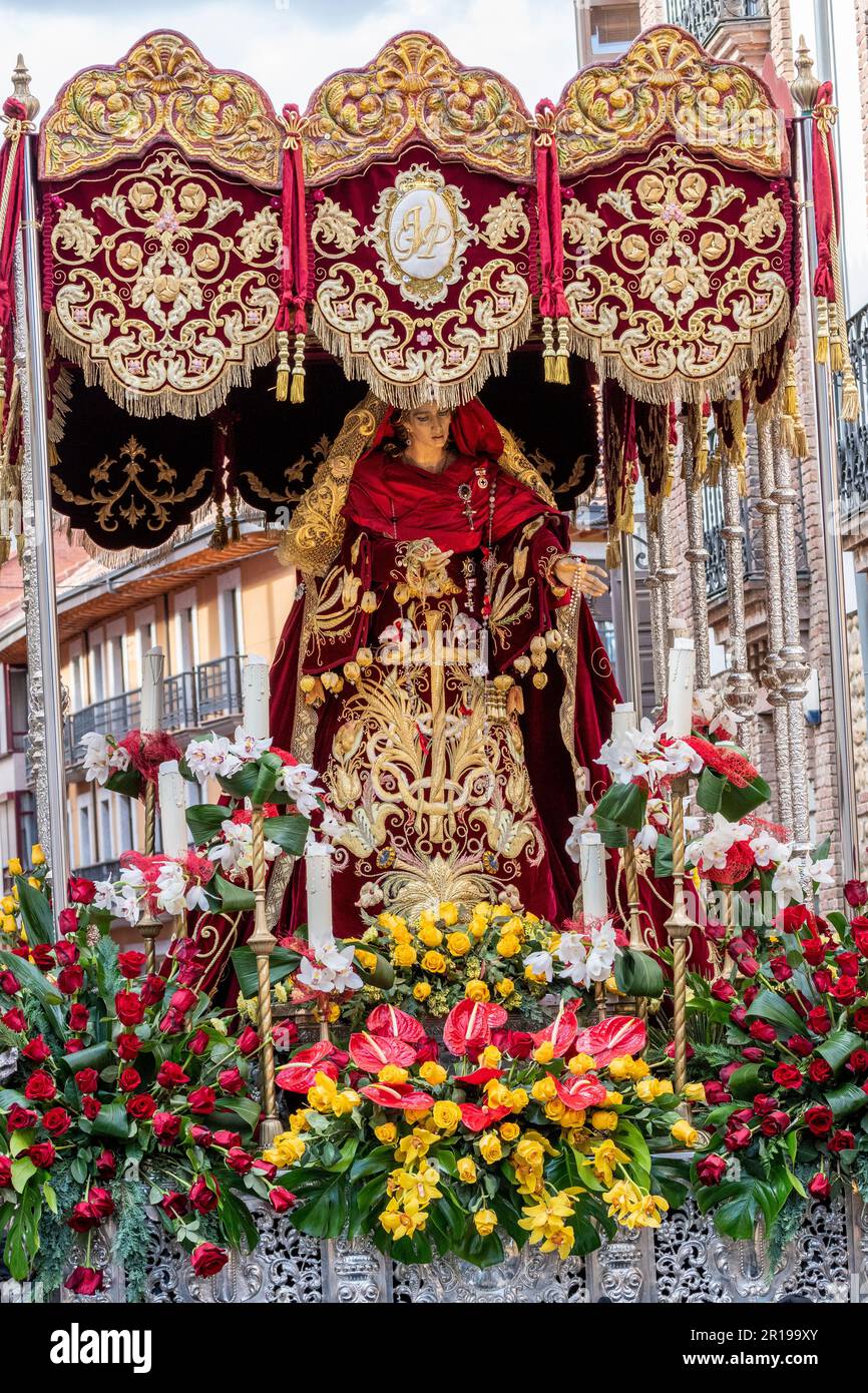 A Paso with a Virgin Mary Statue of the Cofradía del Cristo del Gran ...