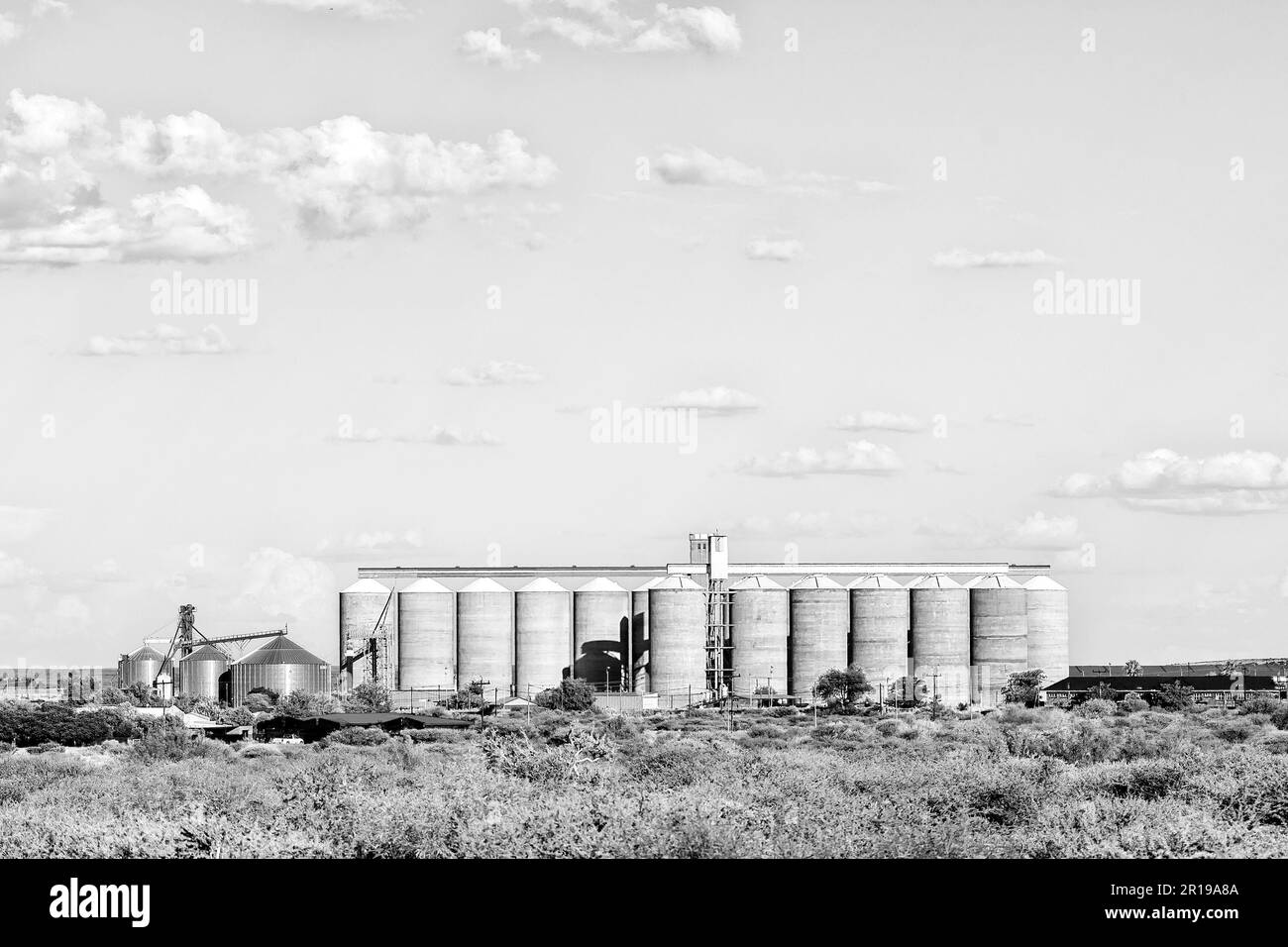 Prieska, South Africa - Feb 28 2023: Grain silos in Prieska in the ...