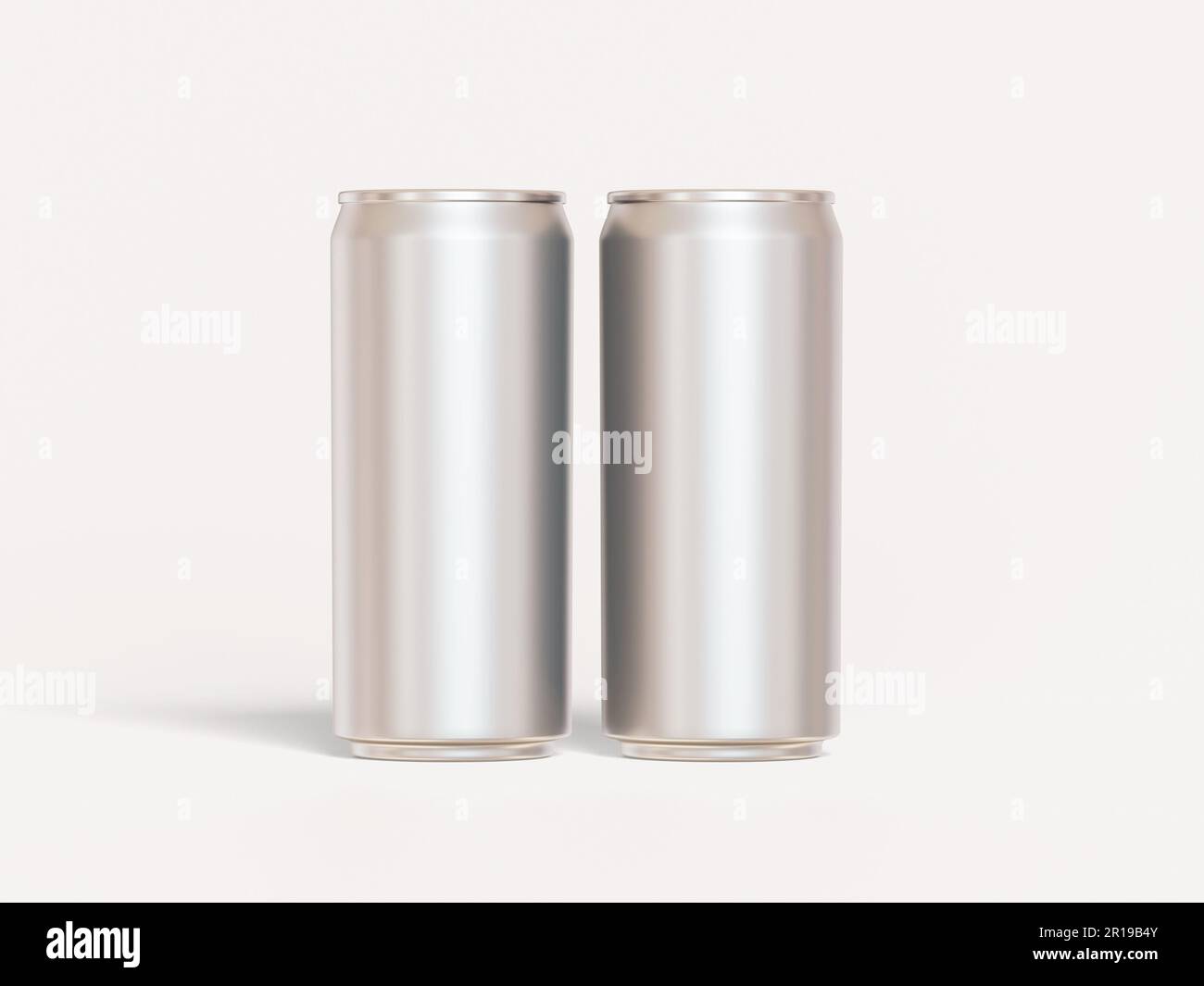 Realistic packaging soda white color and metalic, aluminium, solid ...