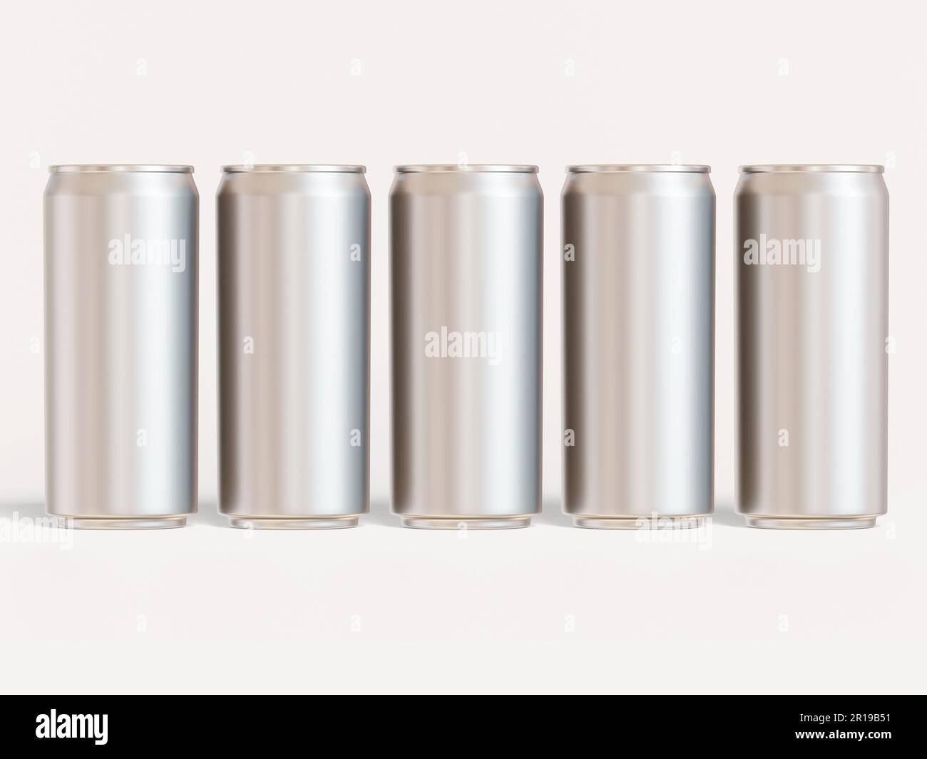 Realistic packaging soda white color and metalic, aluminium, solid ...