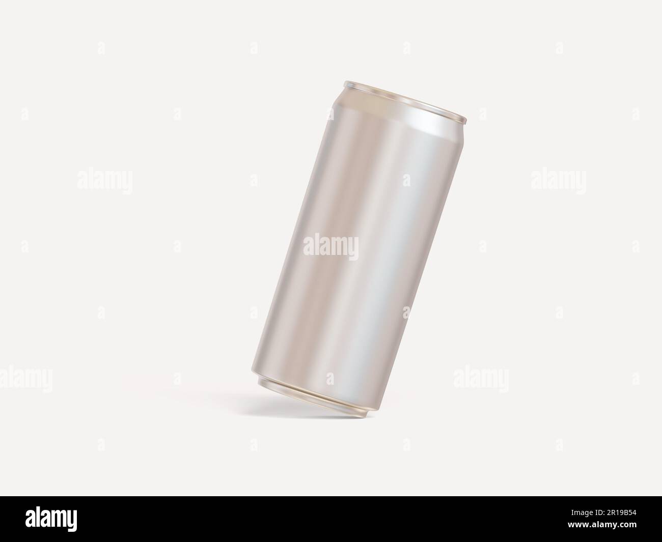 Realistic packaging soda white color and metalic, aluminium, solid ...