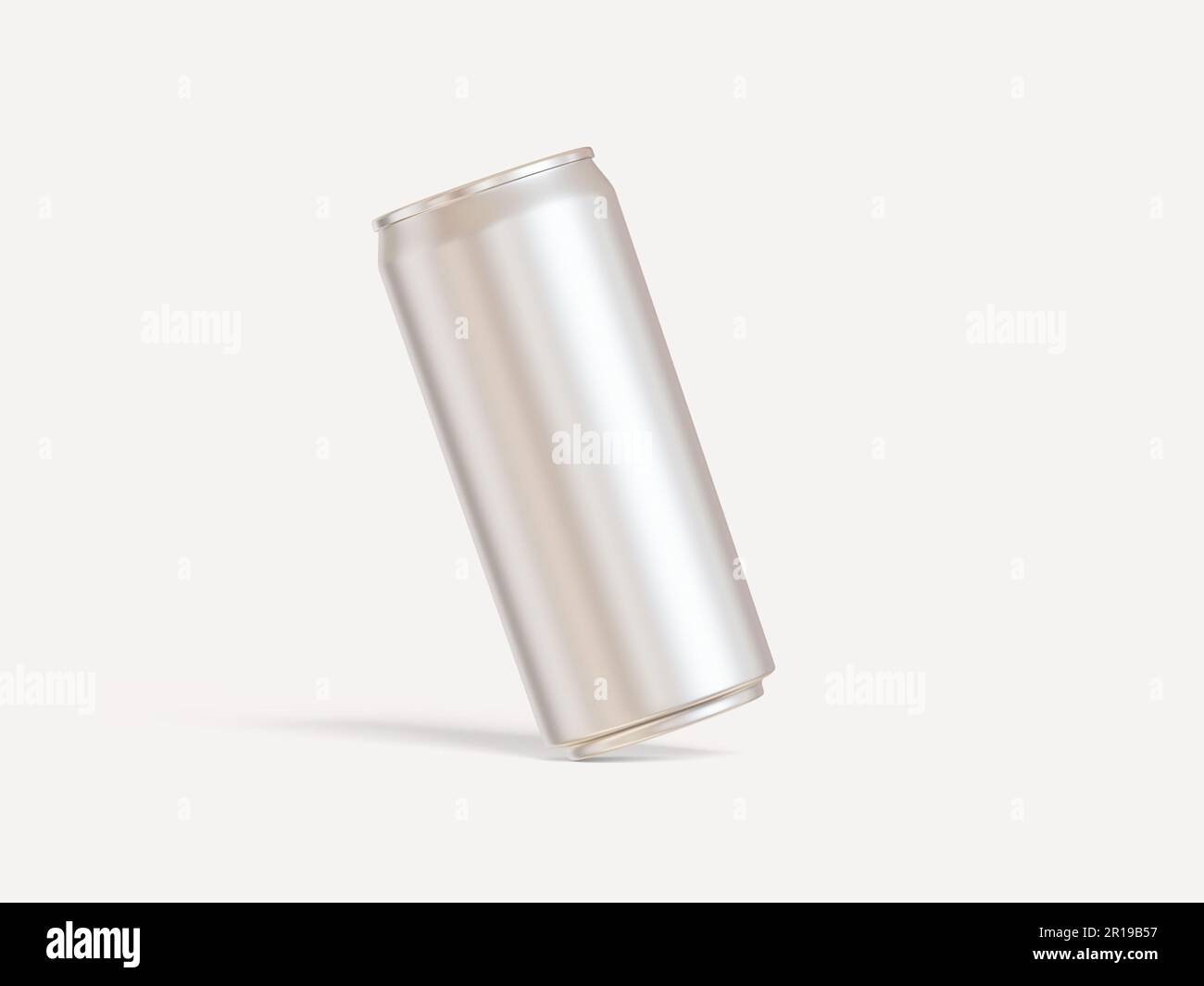 Realistic packaging soda white color and metalic, aluminium, solid ...