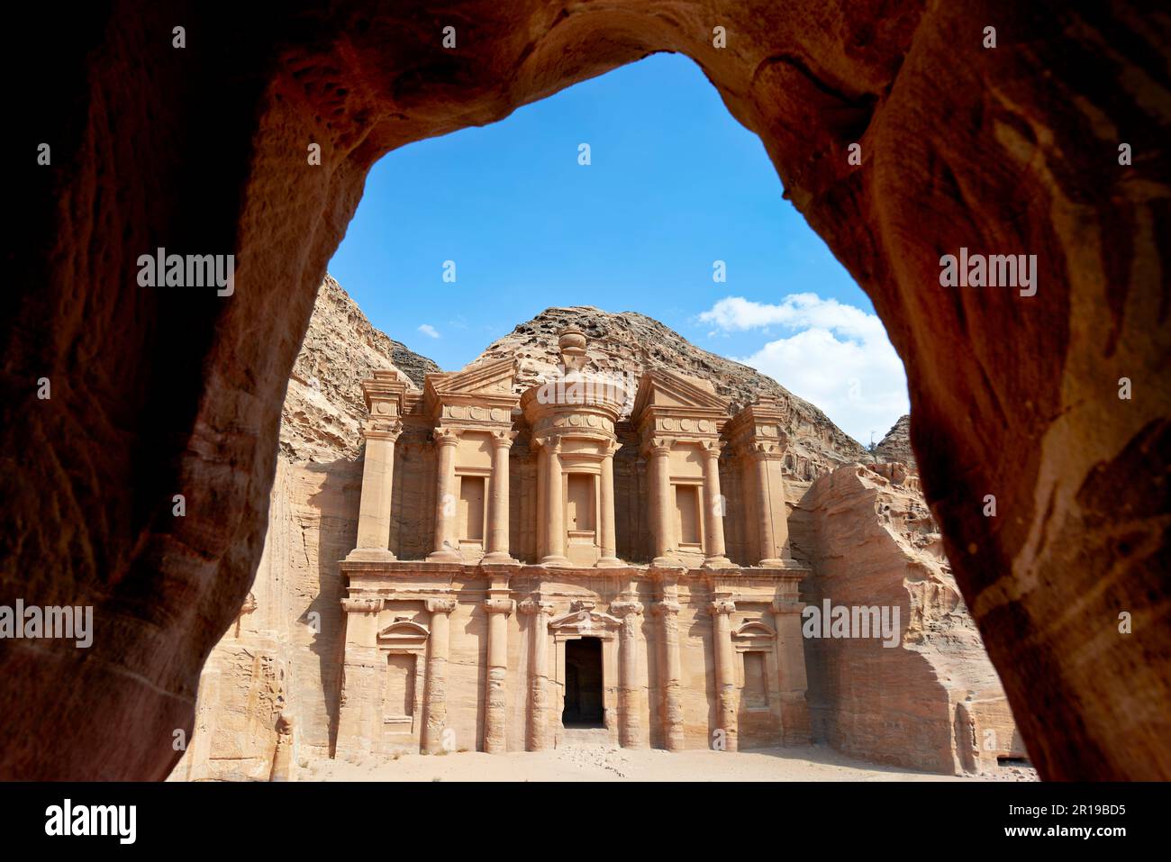 Jordan. Petra archaeological site. Ad Deir. The Monastery Stock Photo ...