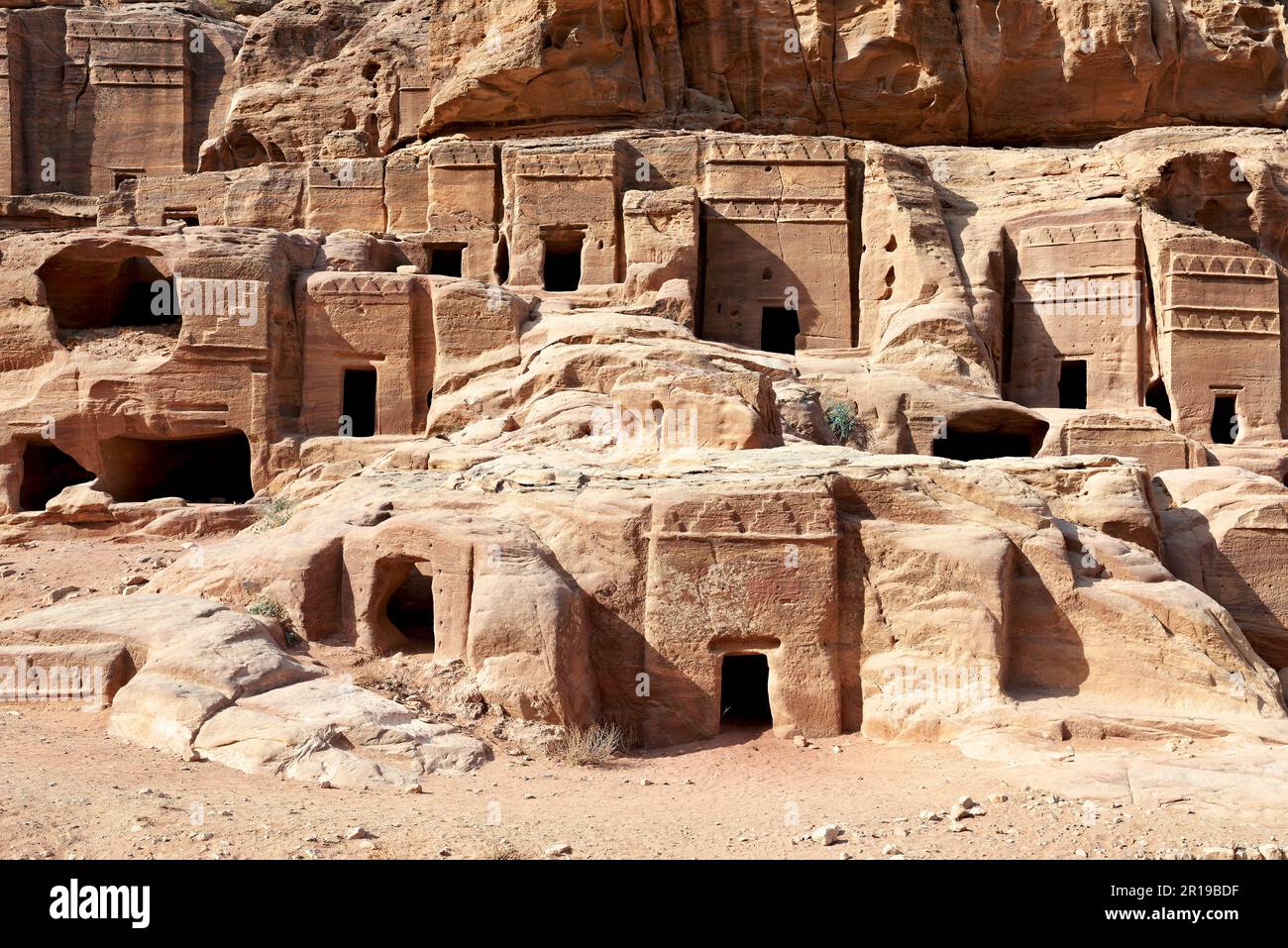 Jordan. Petra archaeological site. The Royal Tombs Stock Photo - Alamy