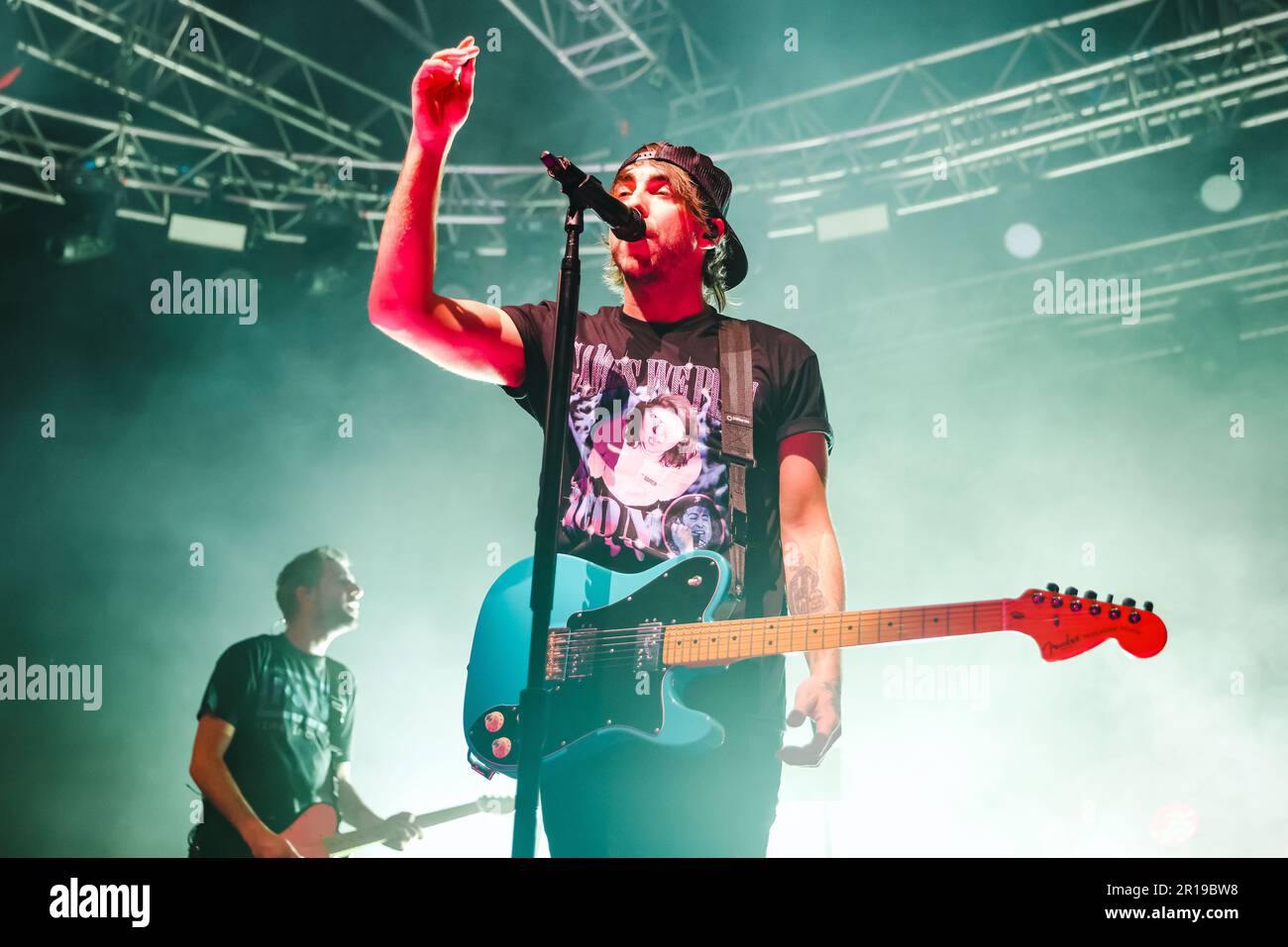 Alexander Gaskarth of All Time Low performs live at Fabrique on ...
