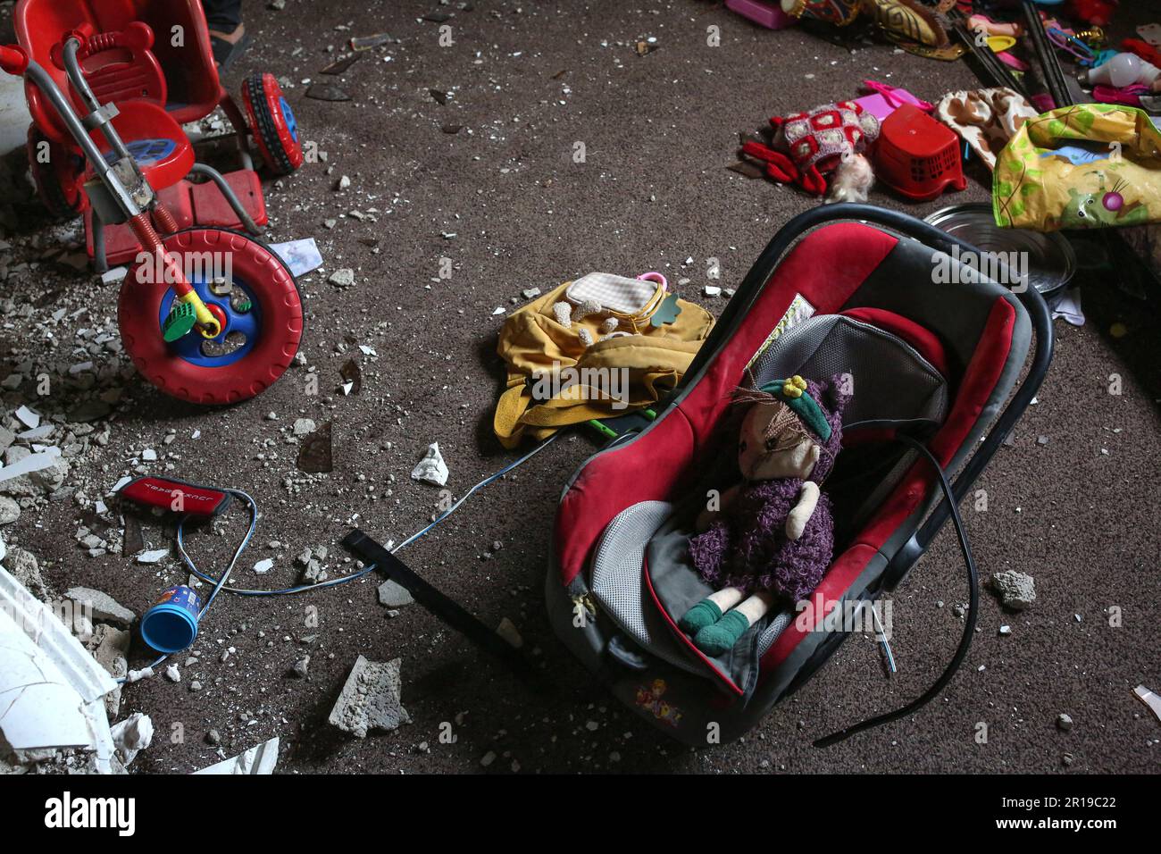 Gaza City, Gaza Strip, Palestine. 12th May, 2023. The children's room ...