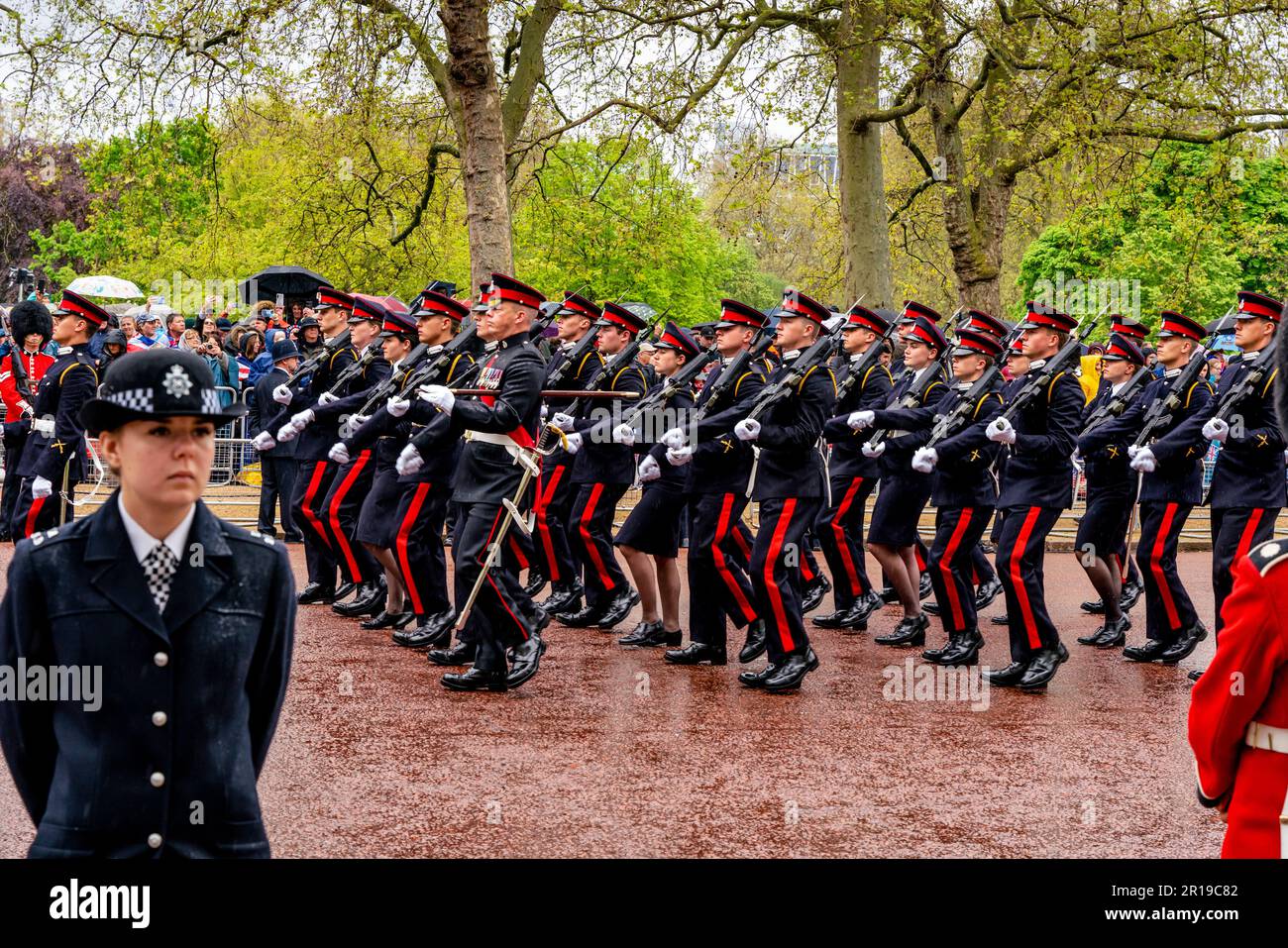 British Army Soldiers Take Part In The King's Procession Along The Mall ...