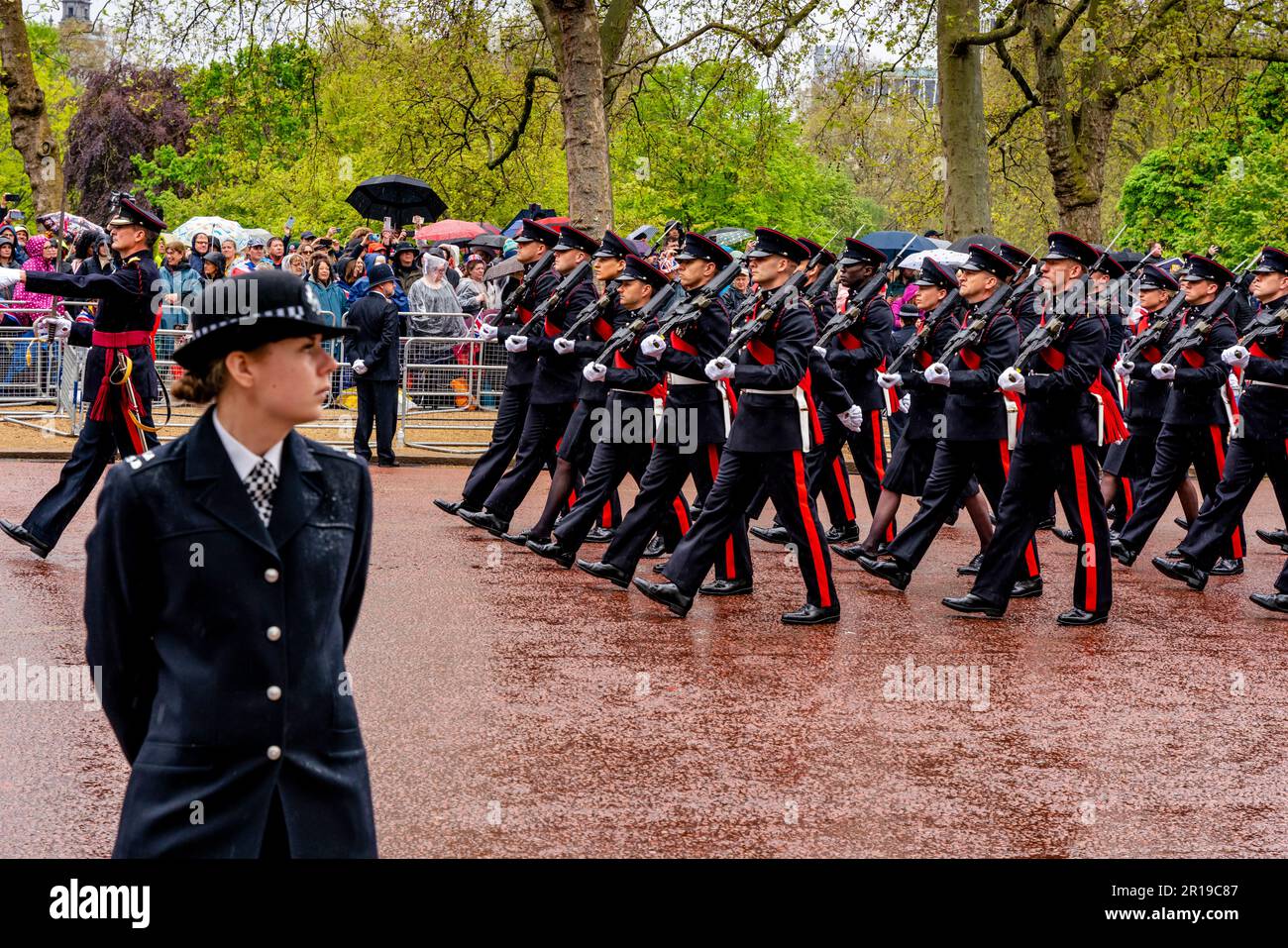 British Army Soldiers Take Part In The King's Procession Along The Mall ...