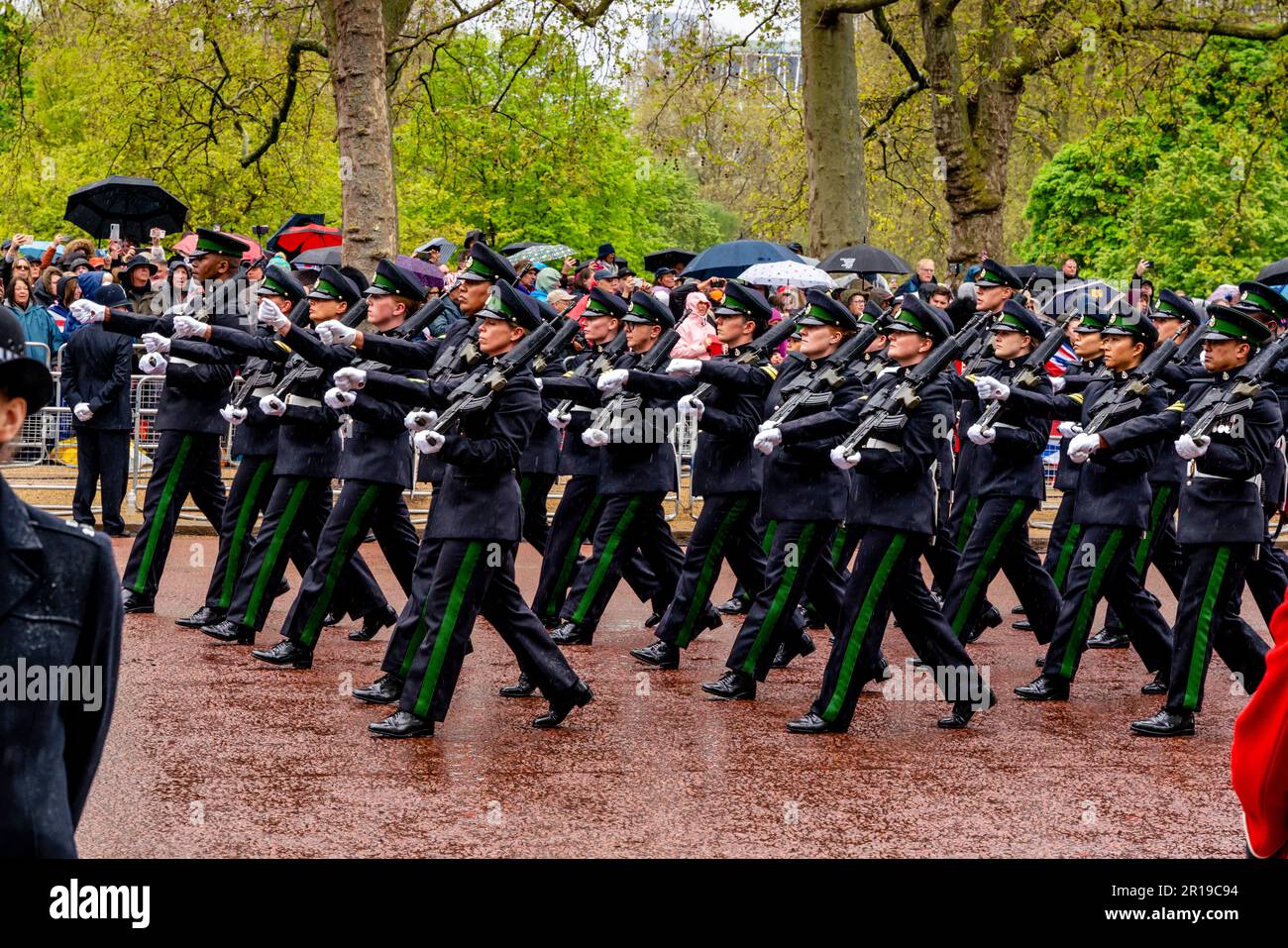 British Army Soldiers Take Part In The King's Procession Along The Mall ...