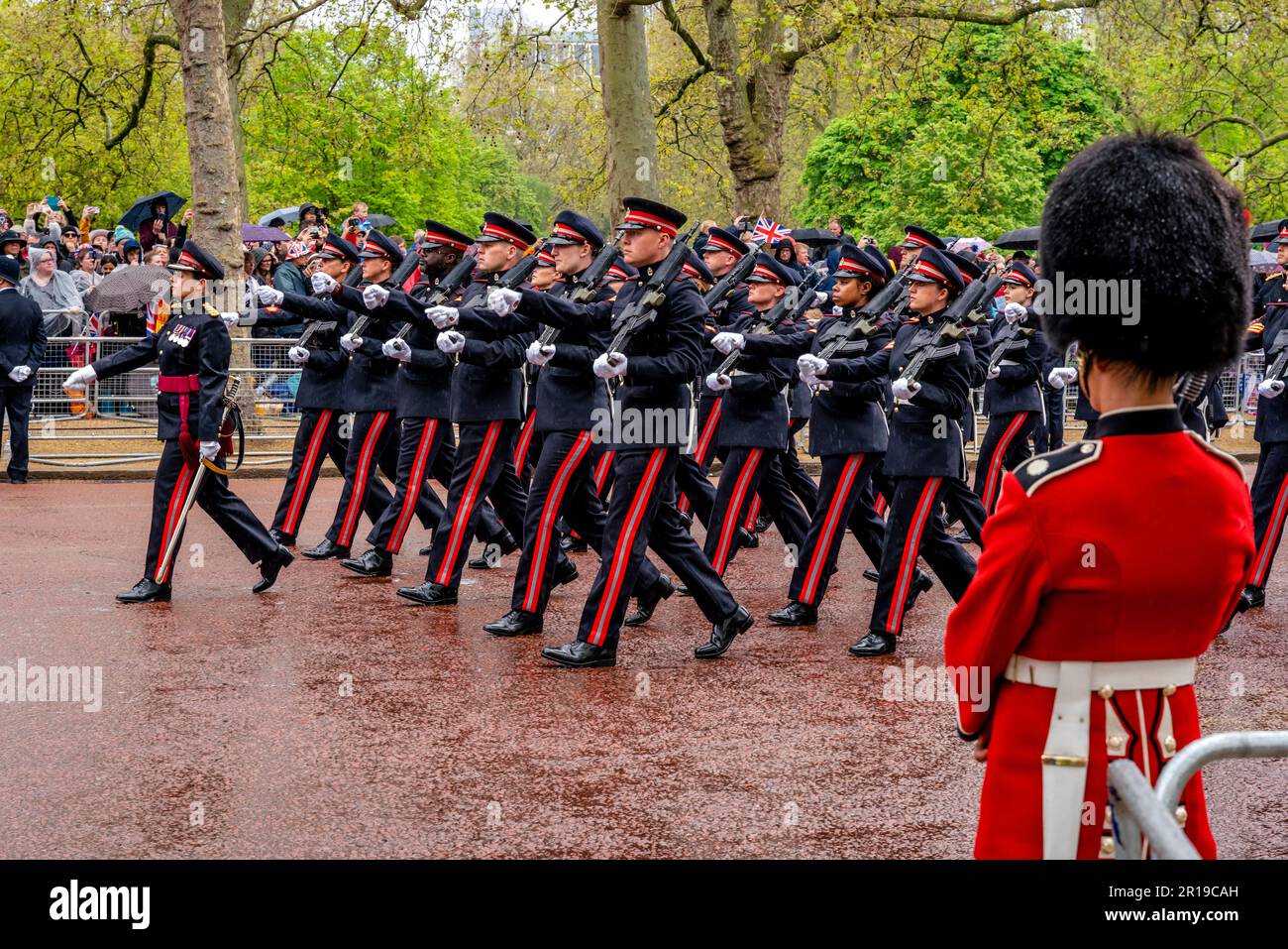 British Army Soldiers Take Part In The King's Procession Along The Mall ...