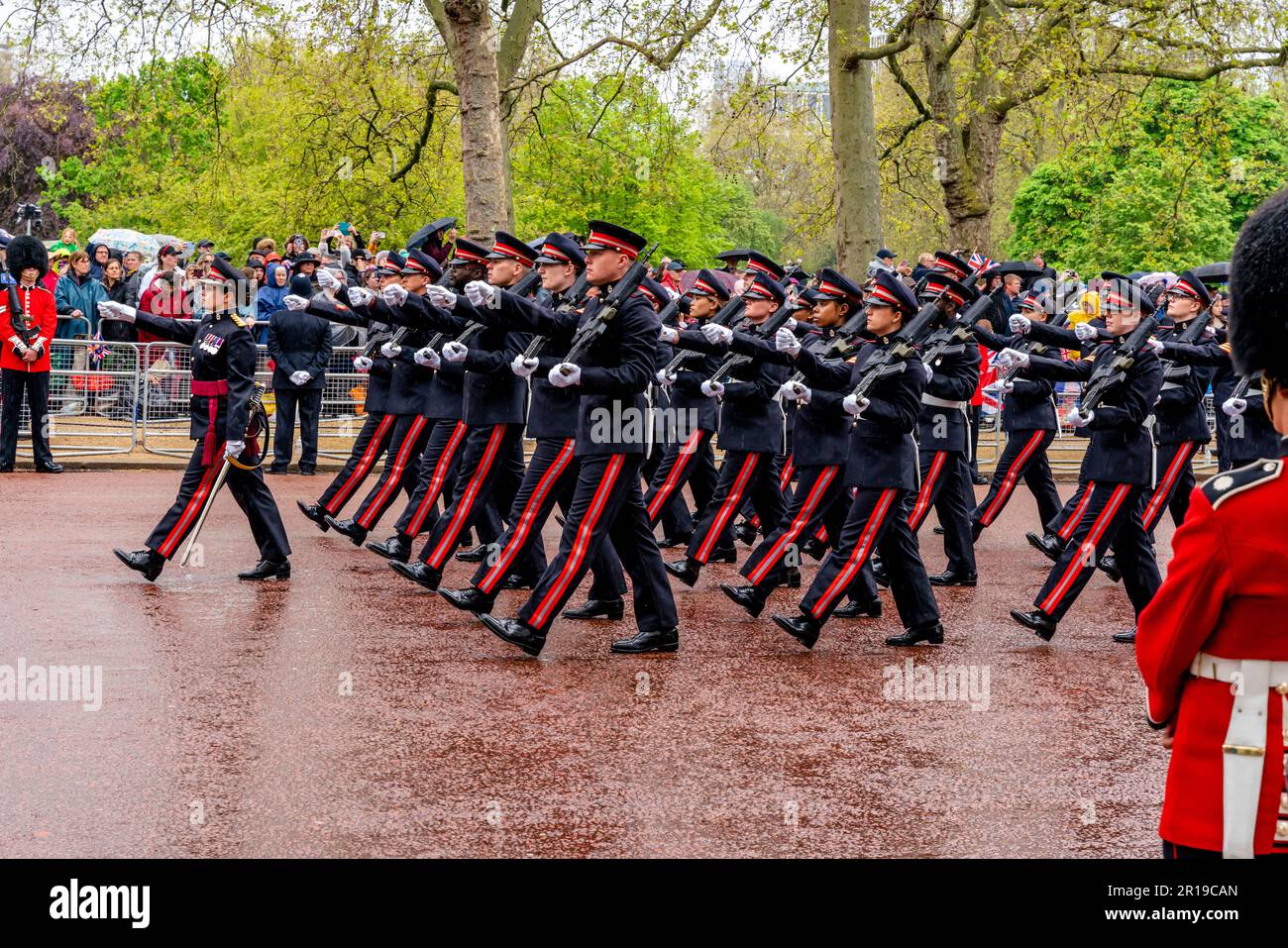 British Army Soldiers Take Part In The King's Procession Along The Mall ...
