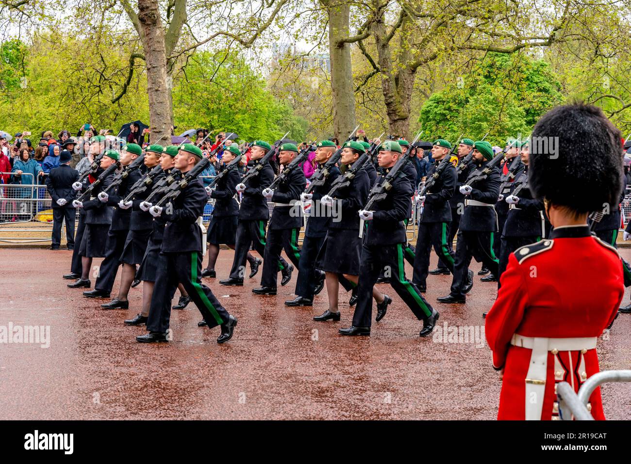 British Army Soldiers Take Part In The King's Procession Along The Mall ...