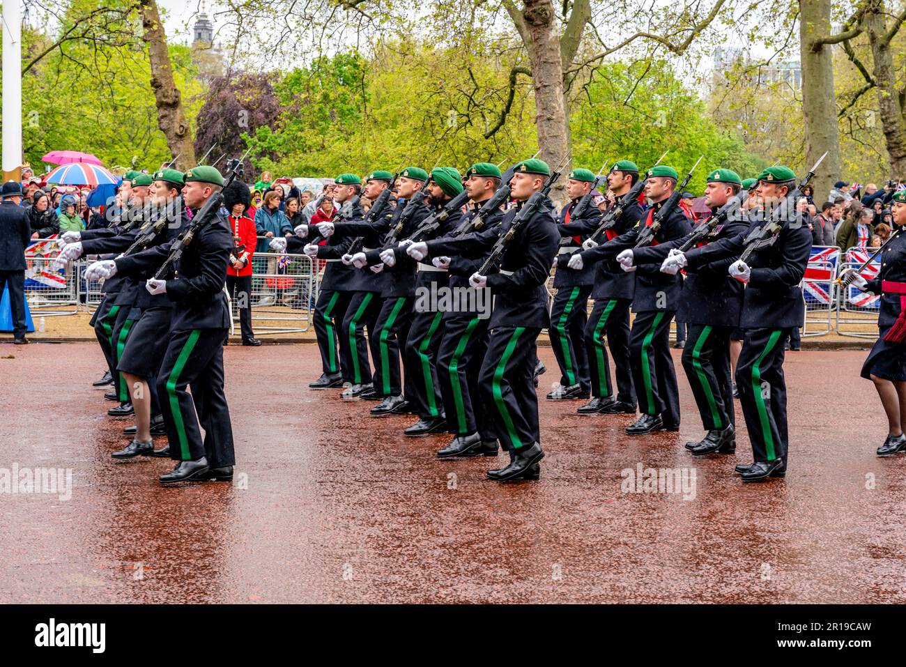 British Army Soldiers Take Part In The King's Procession Along The Mall ...