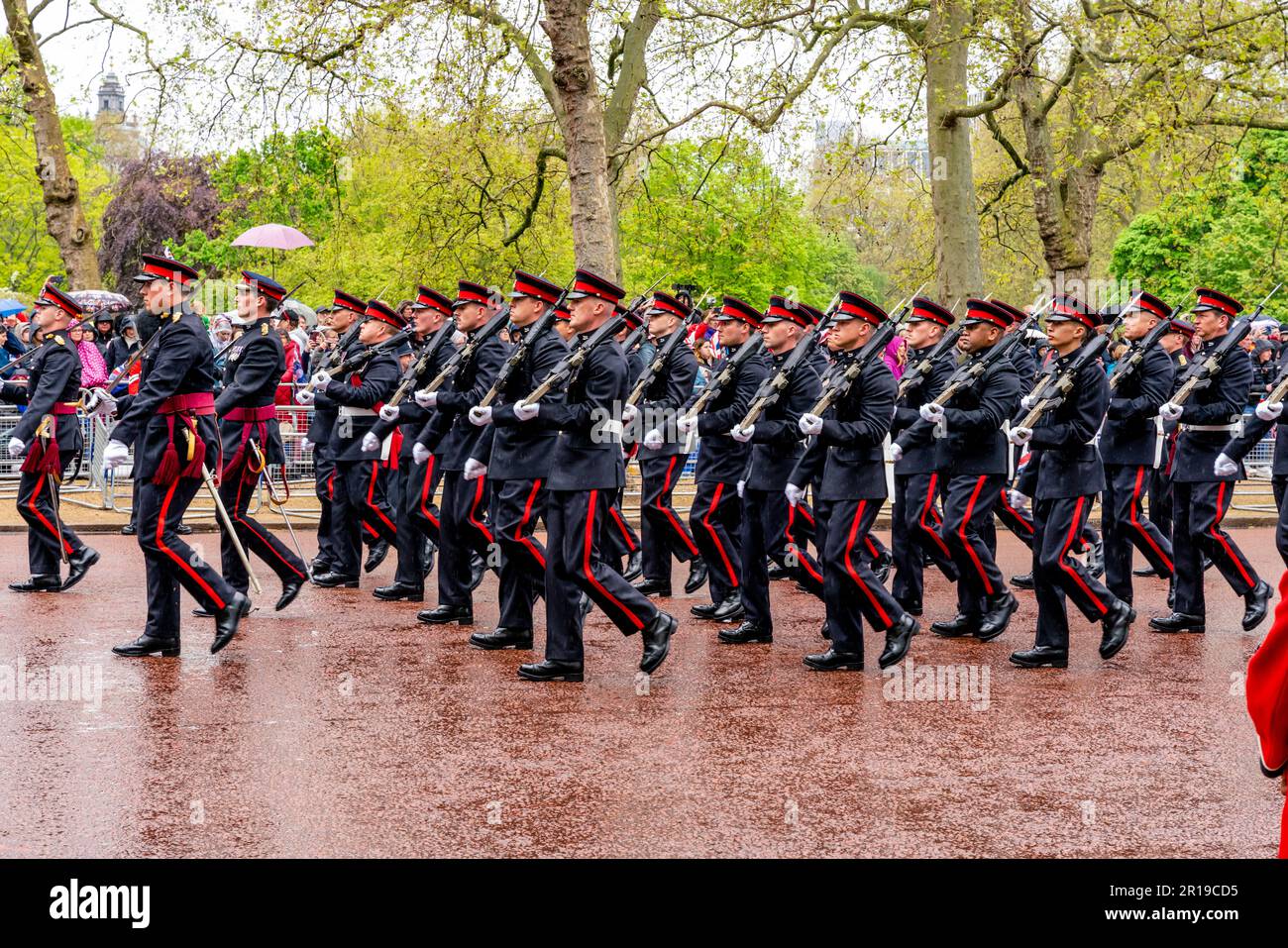 British Army Soldiers Take Part In The King's Procession Along The Mall ...