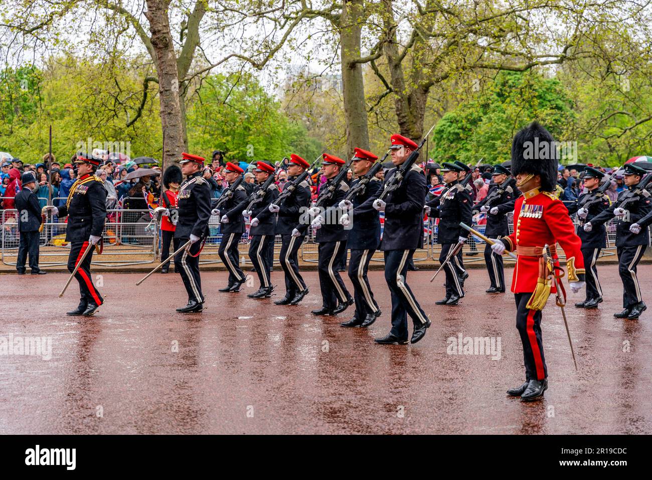 British Army Soldiers Take Part In The King's Procession Along The Mall ...