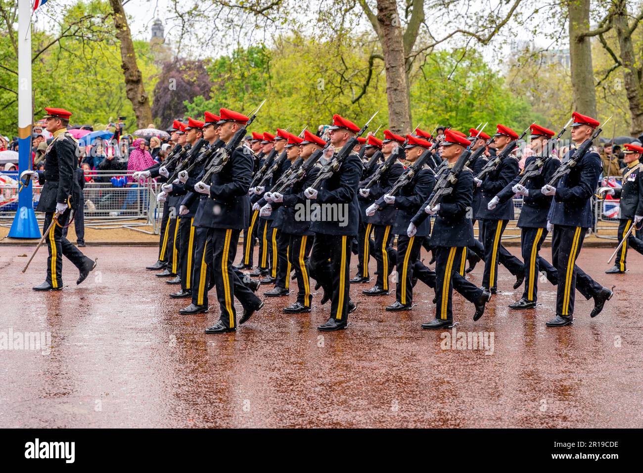 British Army Soldiers Take Part In The King's Procession Along The Mall ...