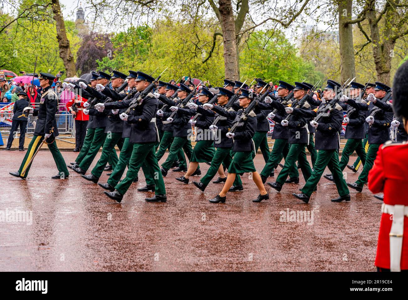 British Army Soldiers March Along The Mall As Part of The King's ...