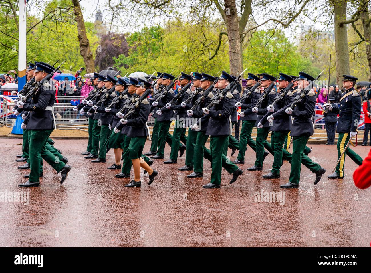 British Army Soldiers March Along The Mall As Part of The King's ...