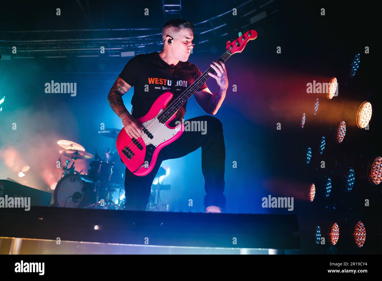 Zachary Steven Merrick of All Time Low performs live at Fabrique on ...