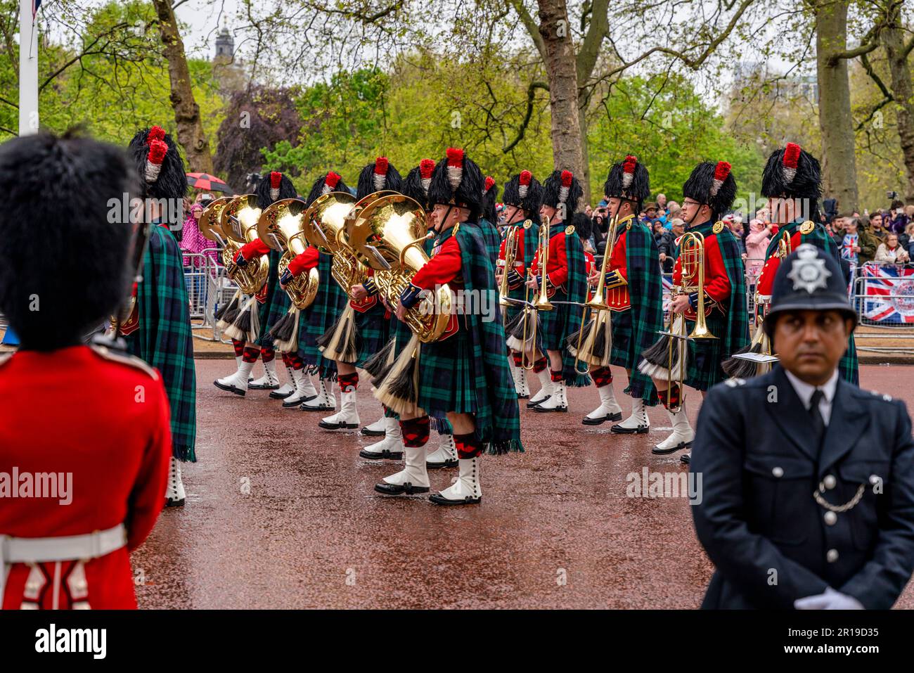 British Army Soldiers March Along The Mall As Part of The King's ...