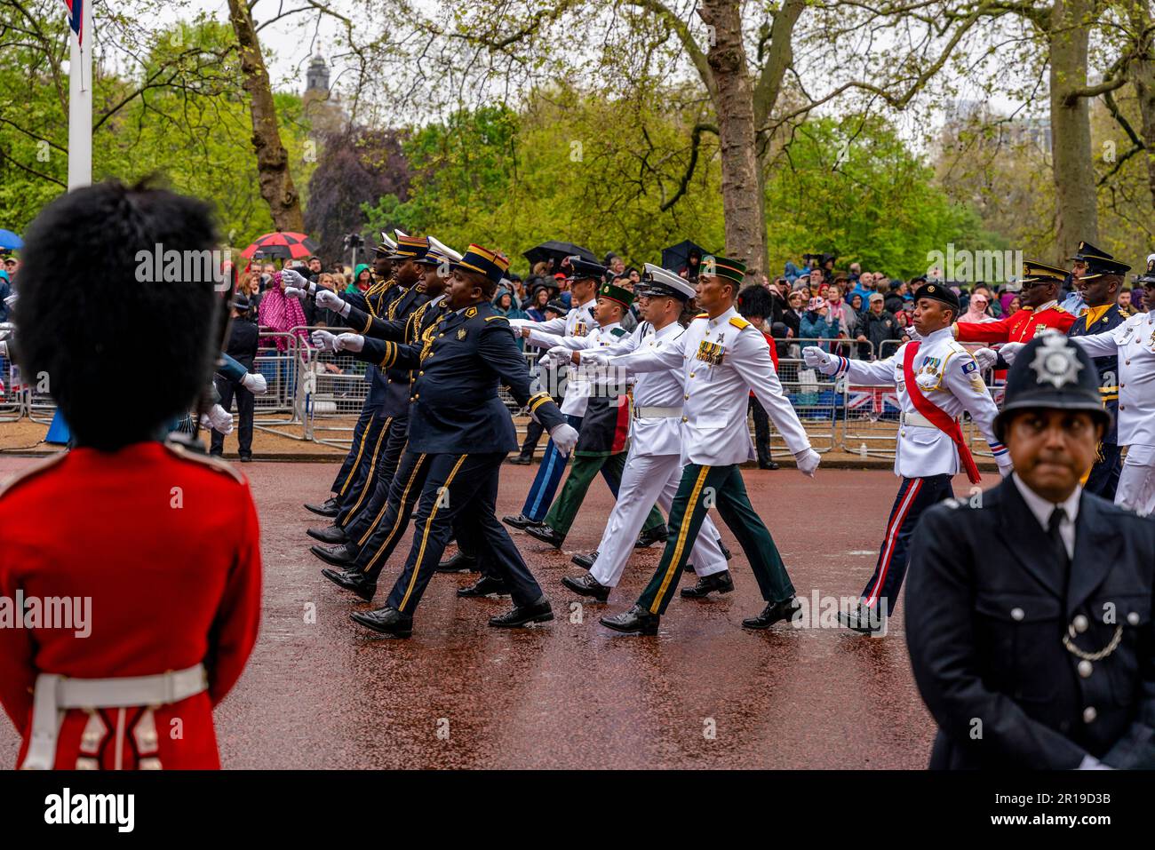 Commonwealth Military Personnel March Along The Mall As Part of The ...