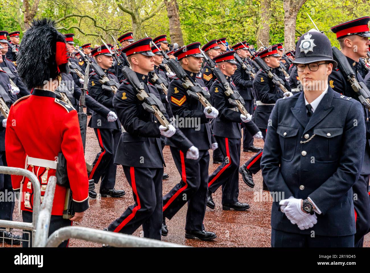 British Army Soldiers March Along The Mall As Part Of The Coronation ...