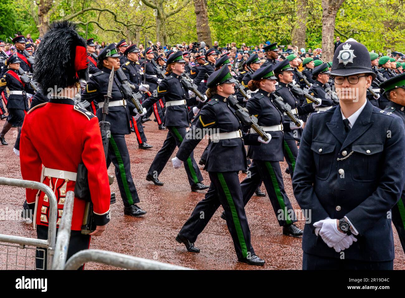 British Army Soldiers March Along The Mall As Part Of The Coronation ...