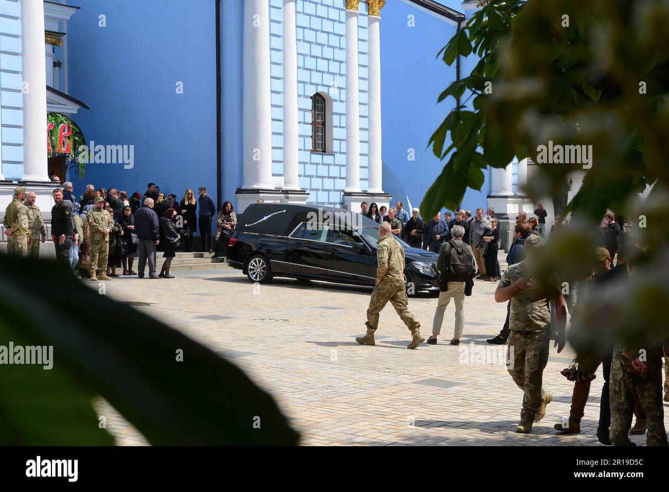Kyiv, Ukraine. 12th May, 2023. A hearse with the body of serviceman ...