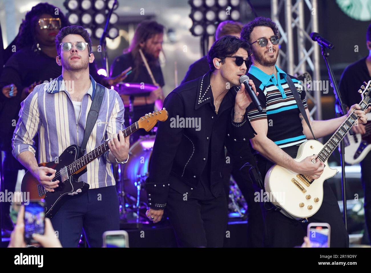 New York, NY, USA. 12th May, 2023. Nick Jonas, Joe Jonas, Kevin Jonas ...