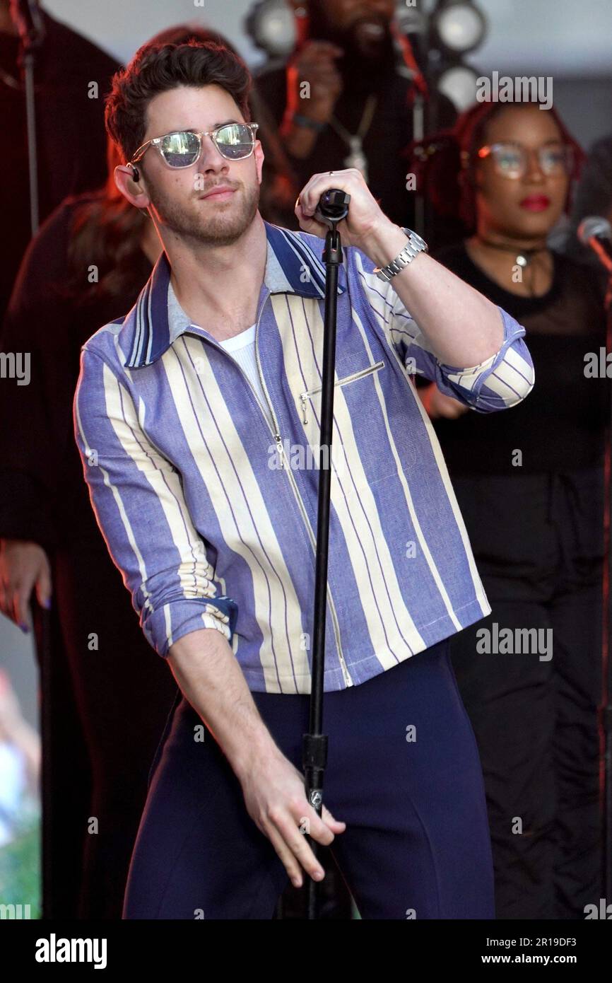 New York, NY, USA. 12th May, 2023. Nick Jonas, Jonas Brothers on stage ...