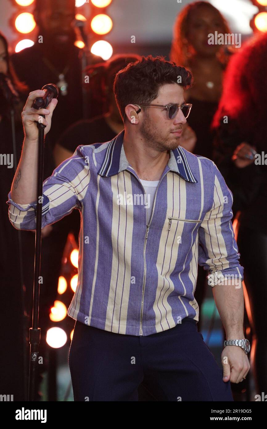 New York, NY, USA. 12th May, 2023. Nick Jonas, Jonas Brothers on stage ...