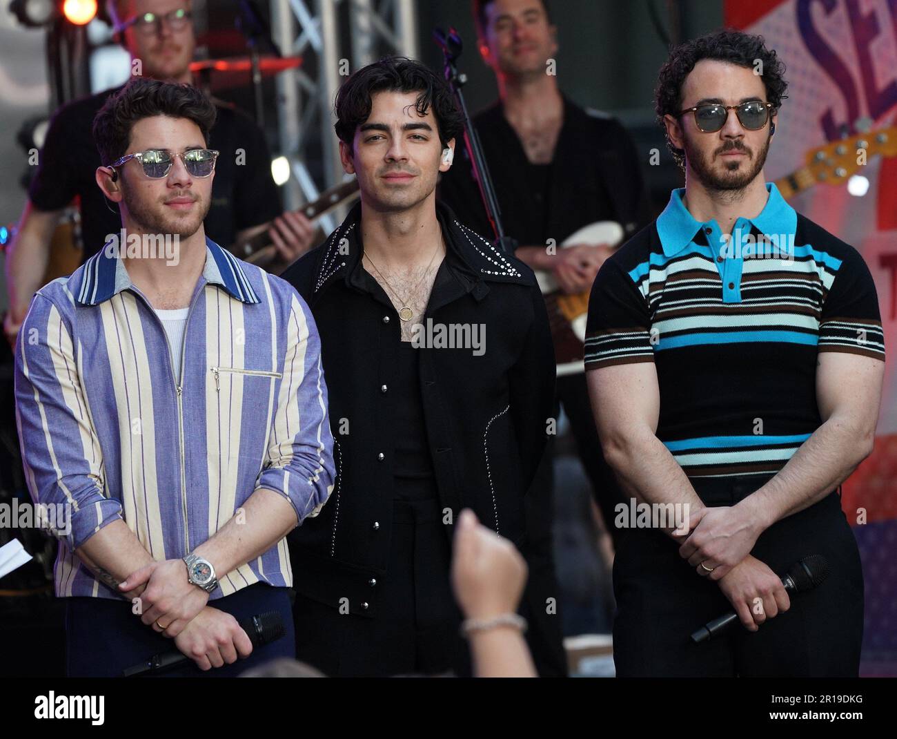 New York, NY, USA. 12th May, 2023. Nick Jonas, Joe Jonas, Kevin Jonas ...