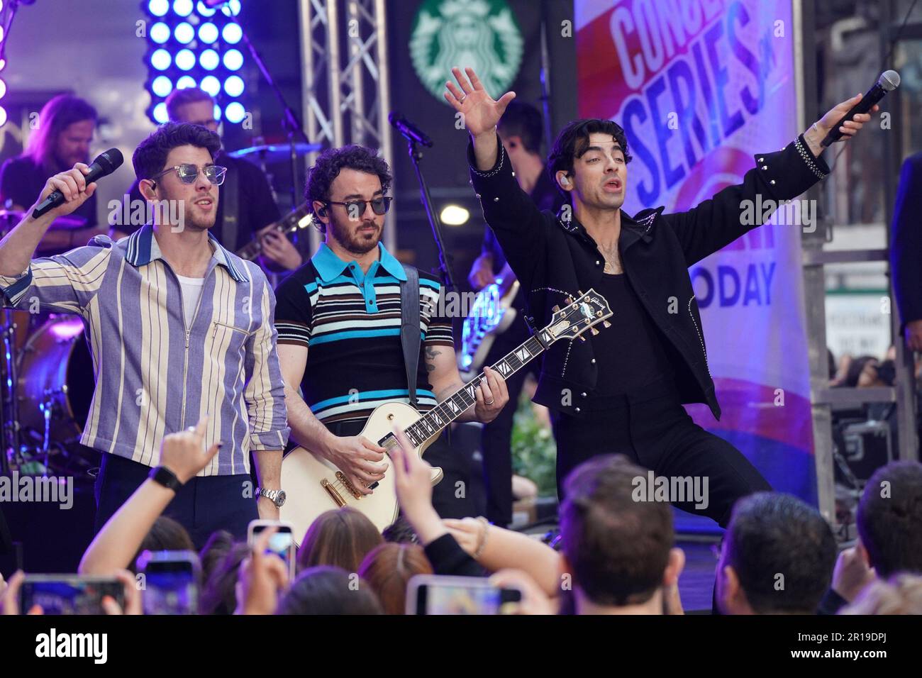 New York, NY, USA. 12th May, 2023. Nick Jonas, Joe Jonas, Kevin Jonas ...