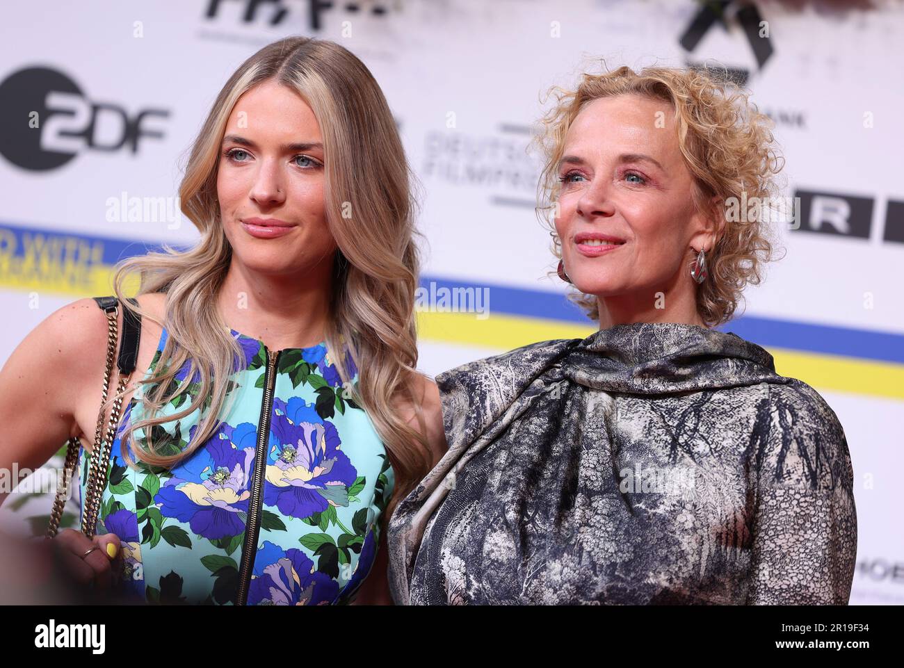Berlin, Germany. 12th May, 2023. Actresses Katja Riemann (r) and her ...