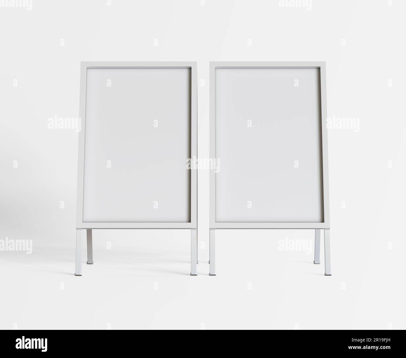 Photo blank stand advertising stand board on the empty background ...