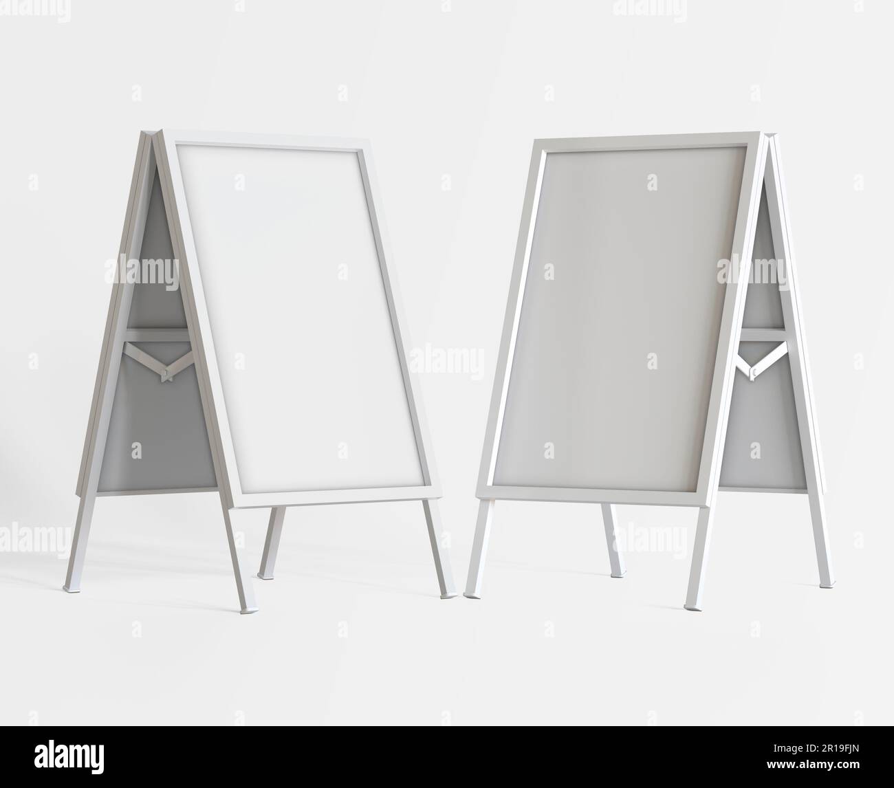 Photo blank stand advertising stand board on the empty background ...