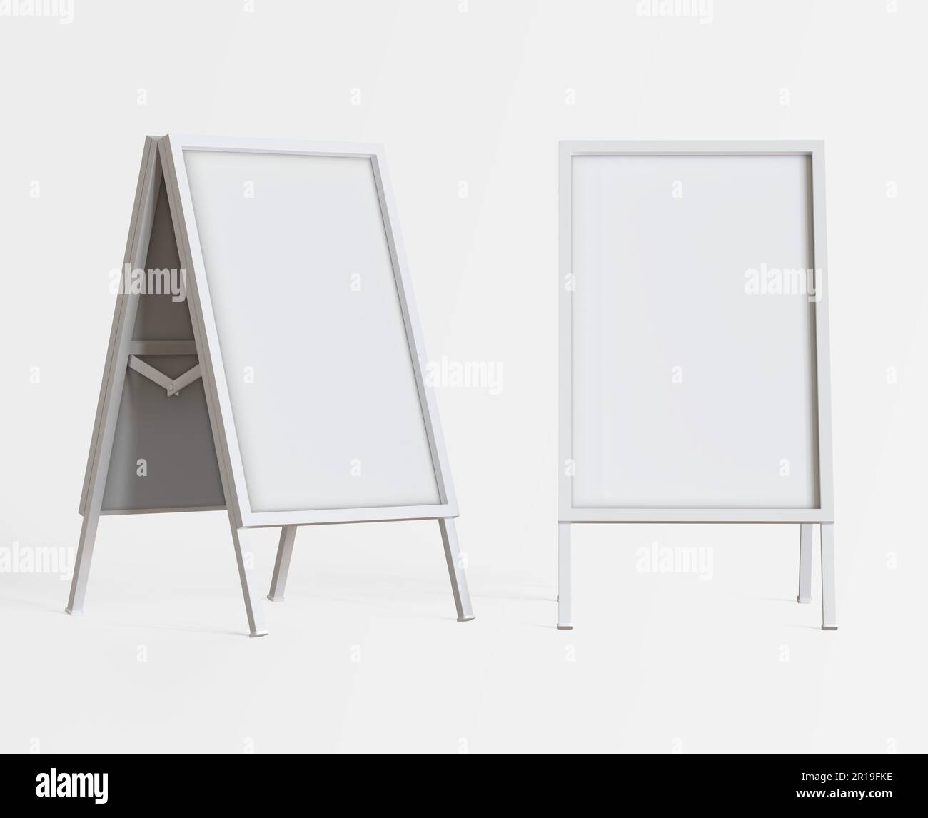 Photo blank stand advertising stand board on the empty background ...