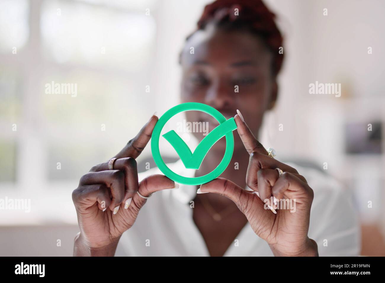 Legitimate Correct Answer - Appropriate Green Check Mark Stock Photo ...