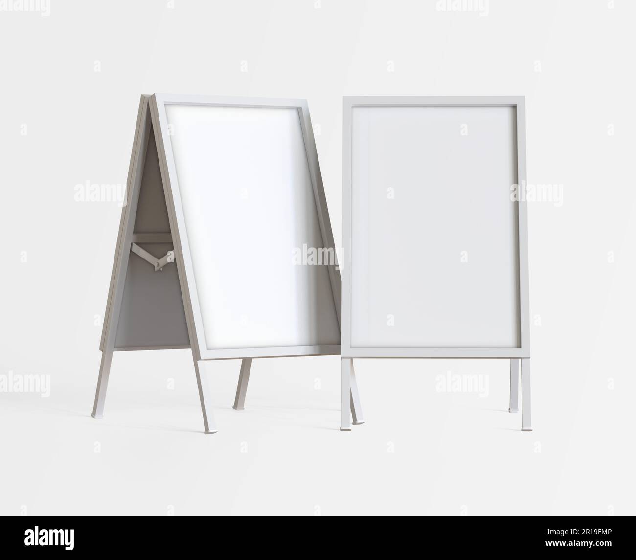 Photo blank stand advertising stand board on the empty background ...