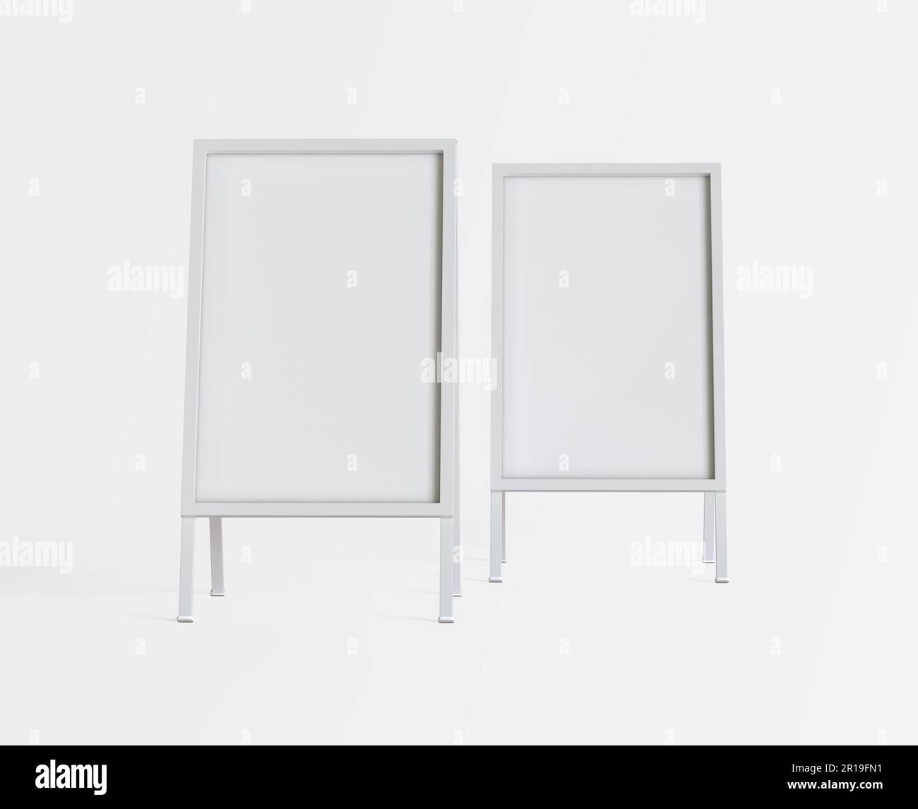 Photo blank stand advertising stand board on the empty background ...