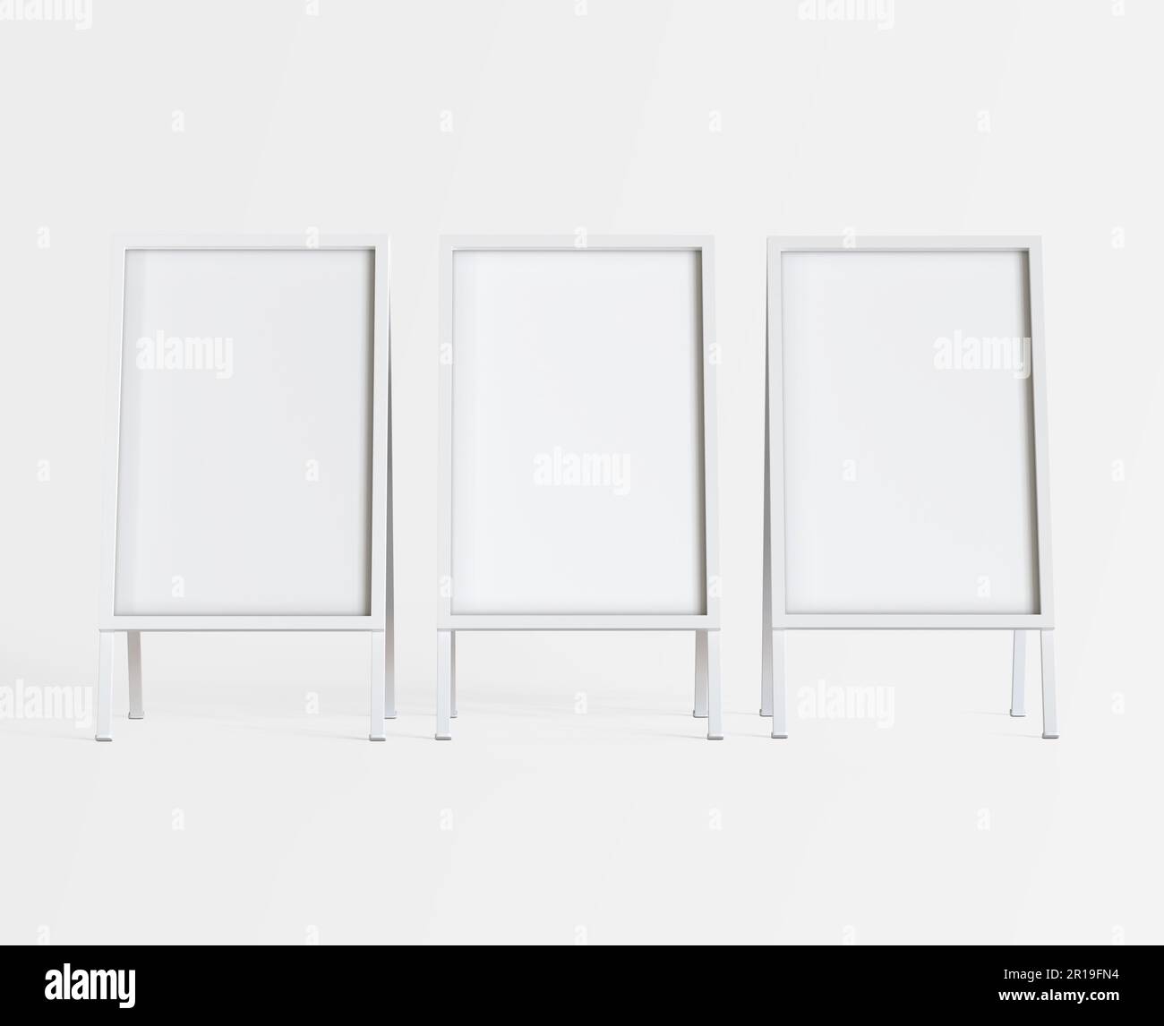 Photo blank stand advertising stand board on the empty background ...