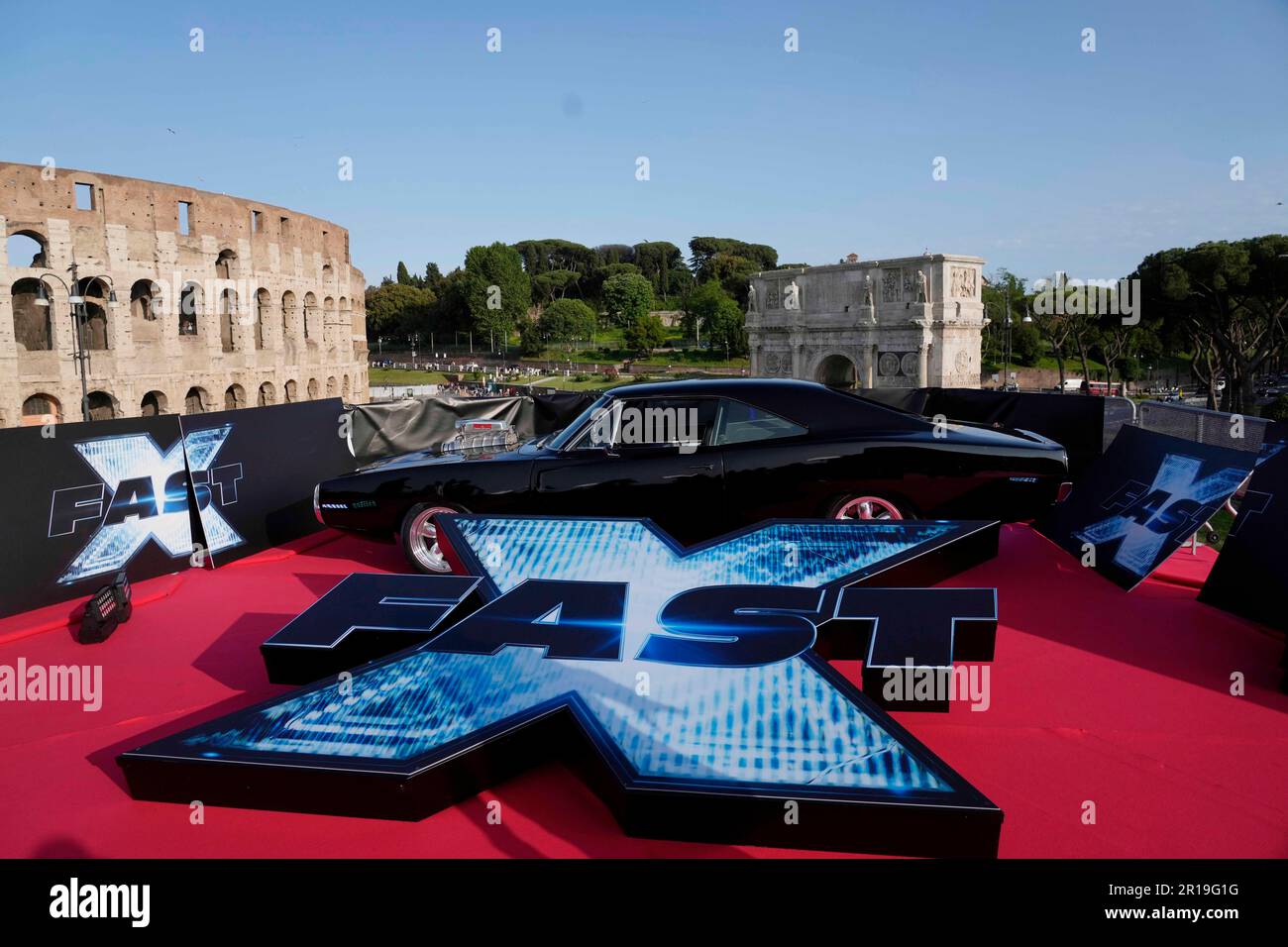 The logo of the movie is displayed at the red carpet of the world ...