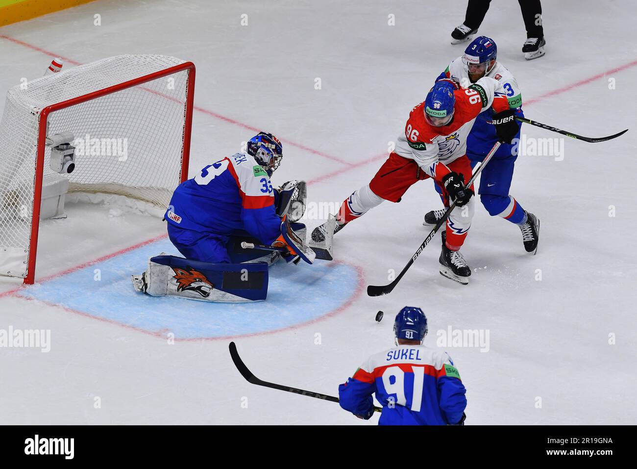 LATVIA, RIGA - 12.05.23: JANOSIK Adam, TOMASEK David, SKORVANEK ...