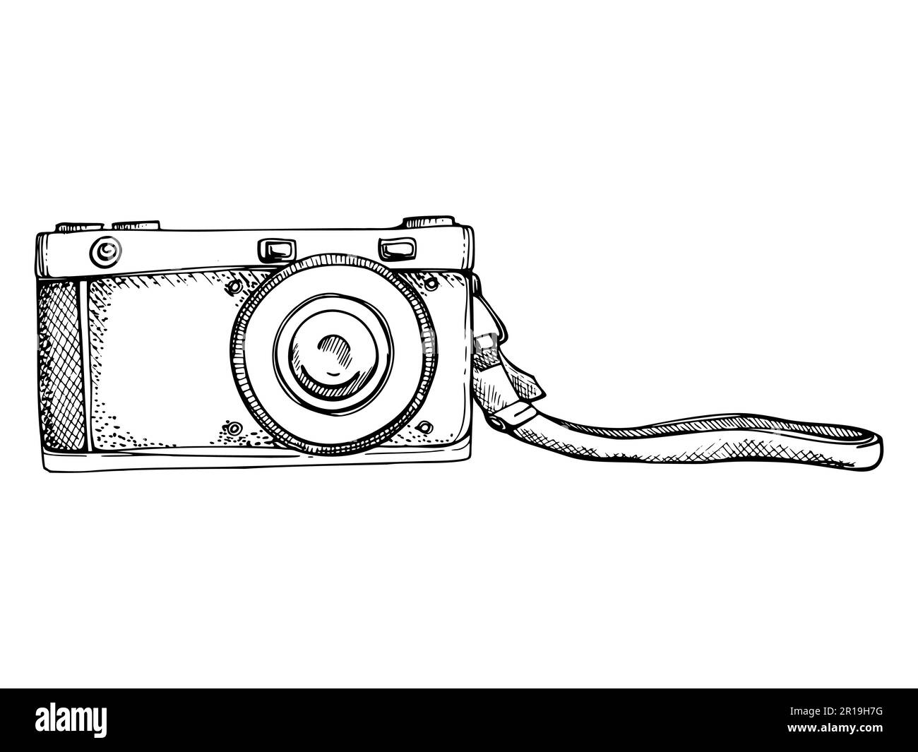 Ink hand drawn vector graphic sketch of isolated object. Old vintage ...