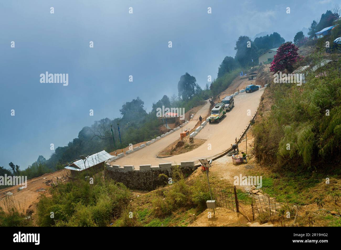 Sikkim, India - 21st March 2004 : Entry point of Varsey Rhododendron ...