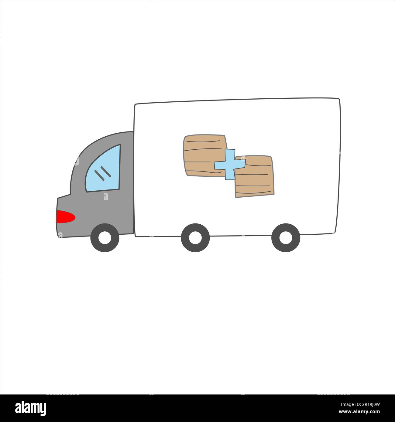 truck for transporting medicines in a flat style Stock Vector Image ...